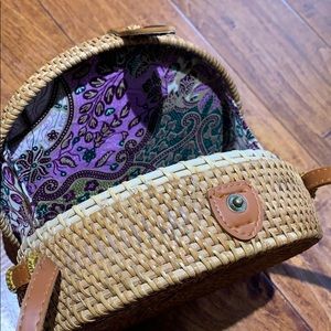 Bags | Round Bali Rattan Crossbody | Poshmark
